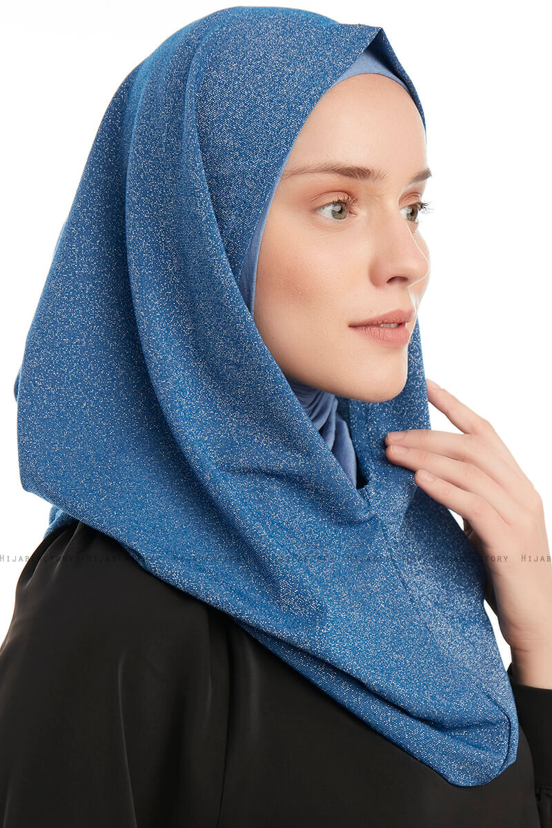 Taliah - Blue One Piece Hijab - Hijab