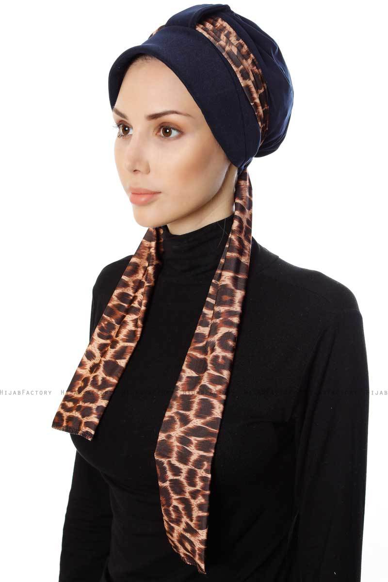 Sanem - Navy Blue Turban - Hijab